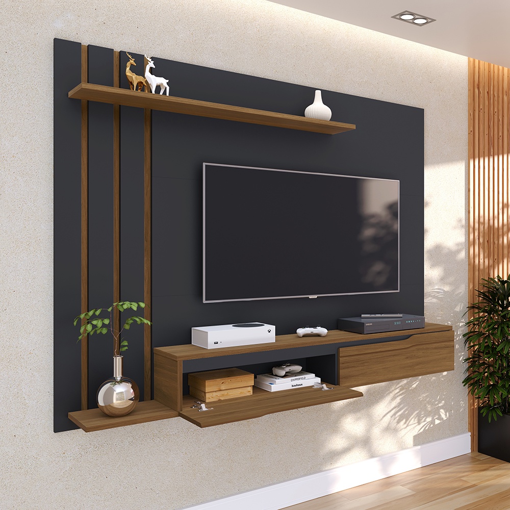Estante Painel Para Tv de 40 42 43 48 50 55 e 60 Polegadas Nicho Sala ...