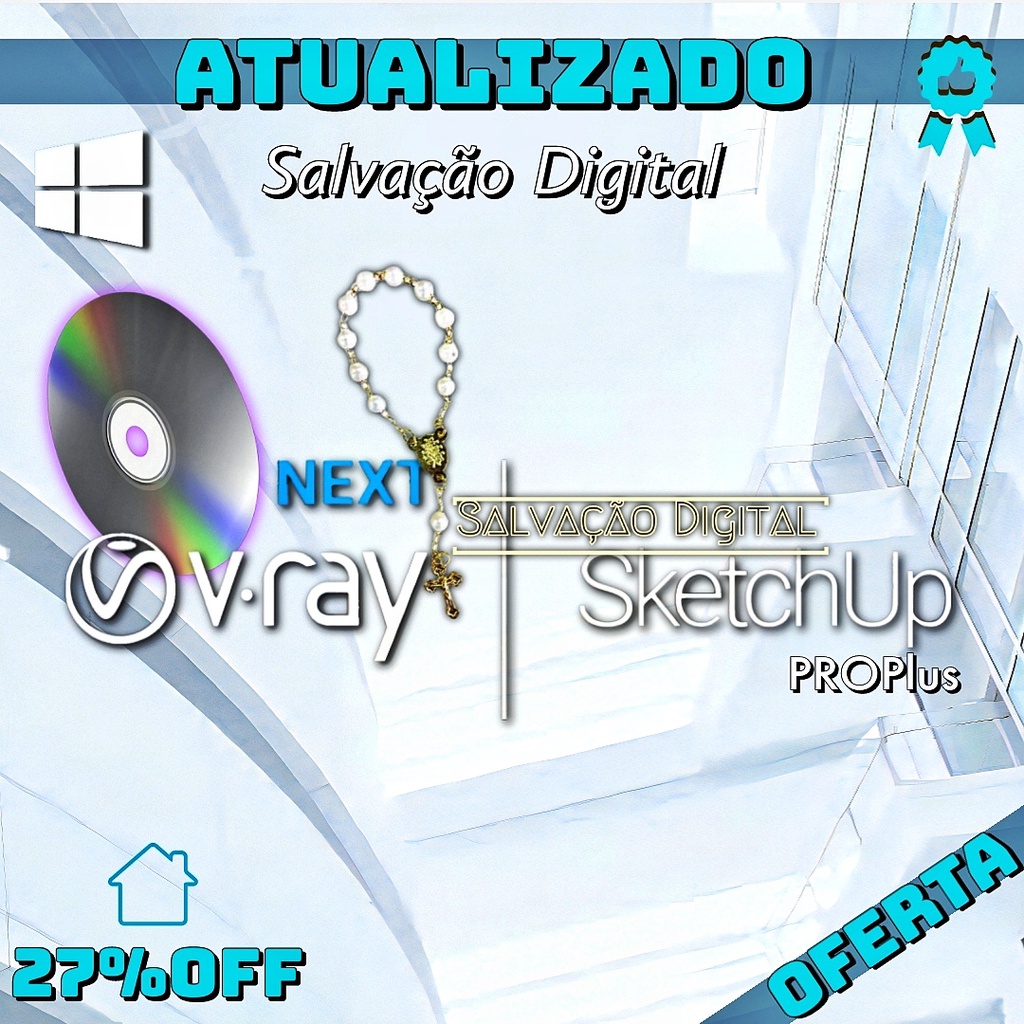 CD DVD BDL - V-ray para SketchUp Real 3D Vray 2O23 | Shopee Brasil