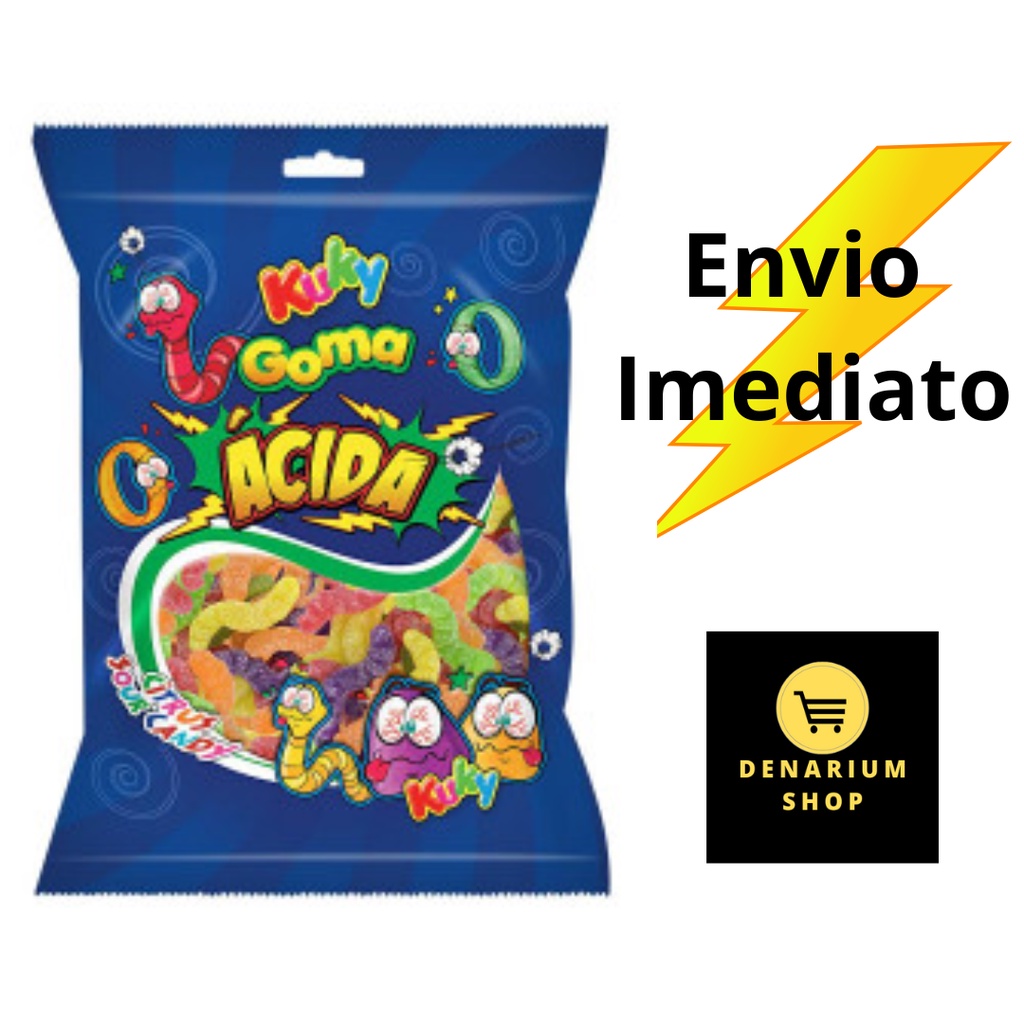 Bala De Goma Ácida Jujuba Azedinha Minhoca Kuky 500g - Escorrega o Preço