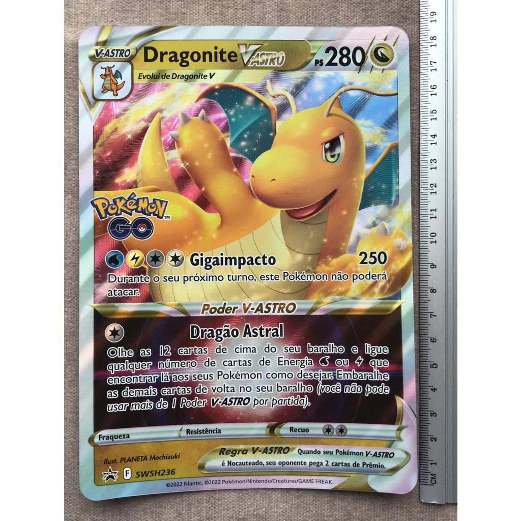 Carta de Pokémon Gigante Jumbo Dragonite | Shopee Brasil