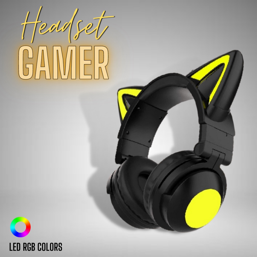 Headset Gamer cat full RGB | Shopee Brasil