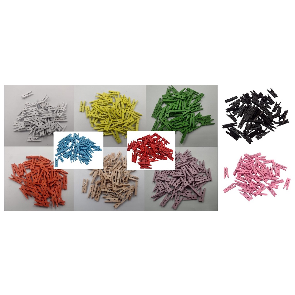 Mini pregador / Mini prendedor 2,5cm pacote - 50 unidades | Shopee Brasil