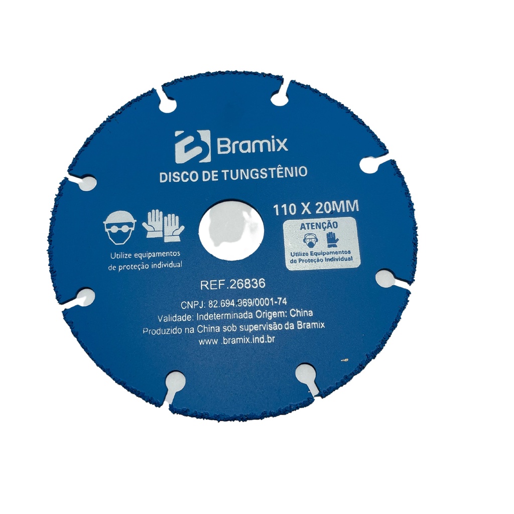 DISCO DE TUNGSTENIO 110 X 20MMM - BRAMIX | Shopee Brasil