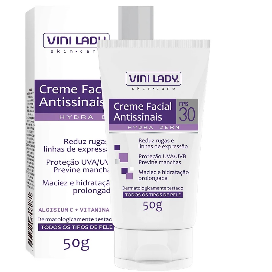 Creme Facial Antissinais Vini Lady 50g | Shopee Brasil
