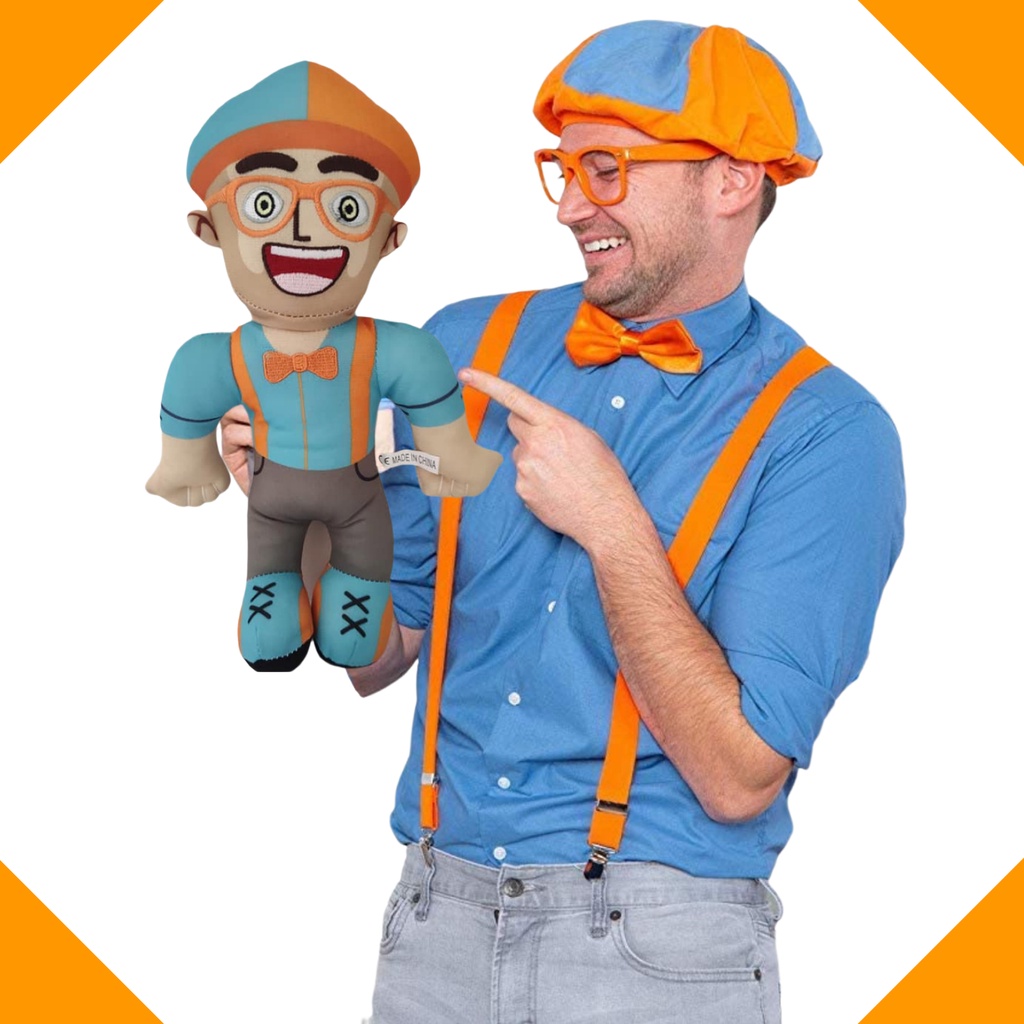 Boneco Pelúcia Blippi Youtuber 30cm Grande Infantil Brinquedo Bipli ...