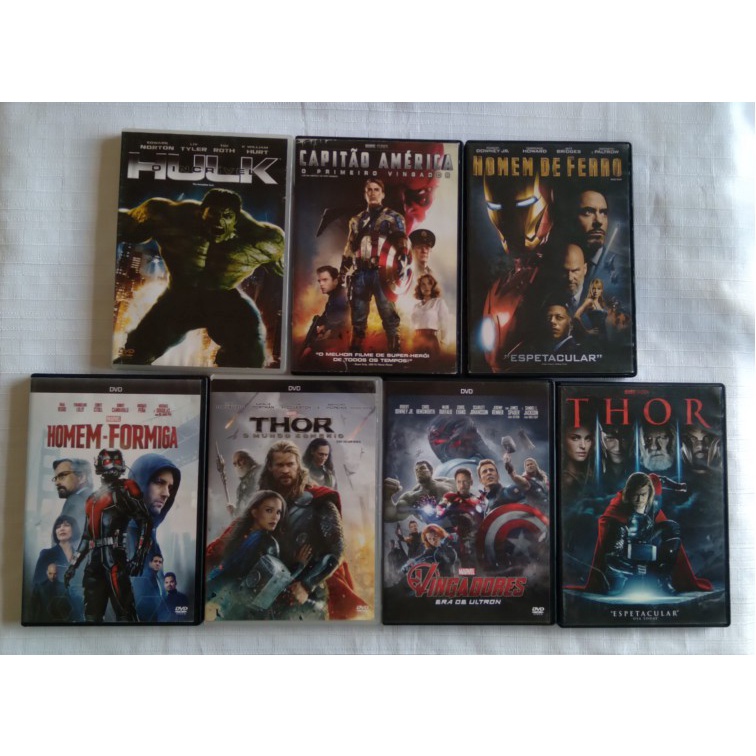 Lote Filmes Marvel LOCADORA (originais) | Shopee Brasil