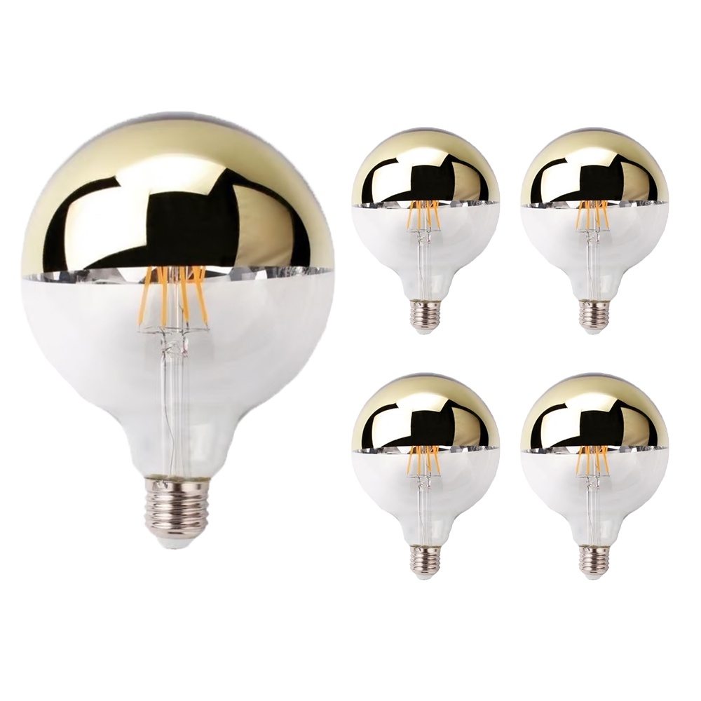 Kit com 5 lâmpadas defletora filamento G95 4w 2200K BIVOLT | Shopee Brasil