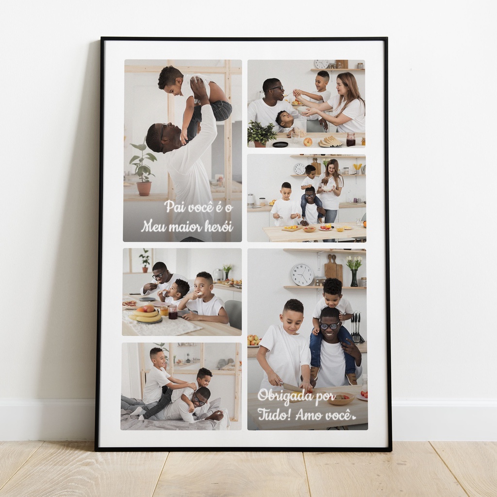 Quadro Personalizado Fotos Pai Tipo N – Lindo presente Pai – Crie do ...