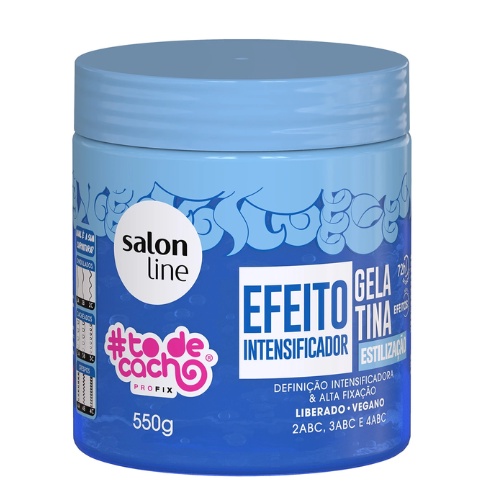 Salon Line Gelatina Todecacho Efeito Intensificador 550g( (POTE AZUL ...