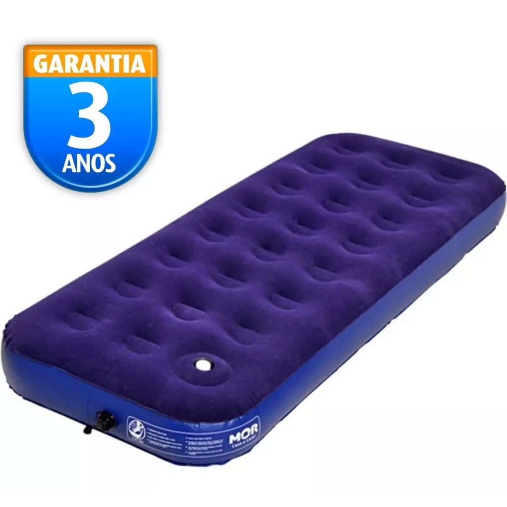 Colchão Inflável Solteiro Com Inflador Acoplado Multiuso | Shopee Brasil
