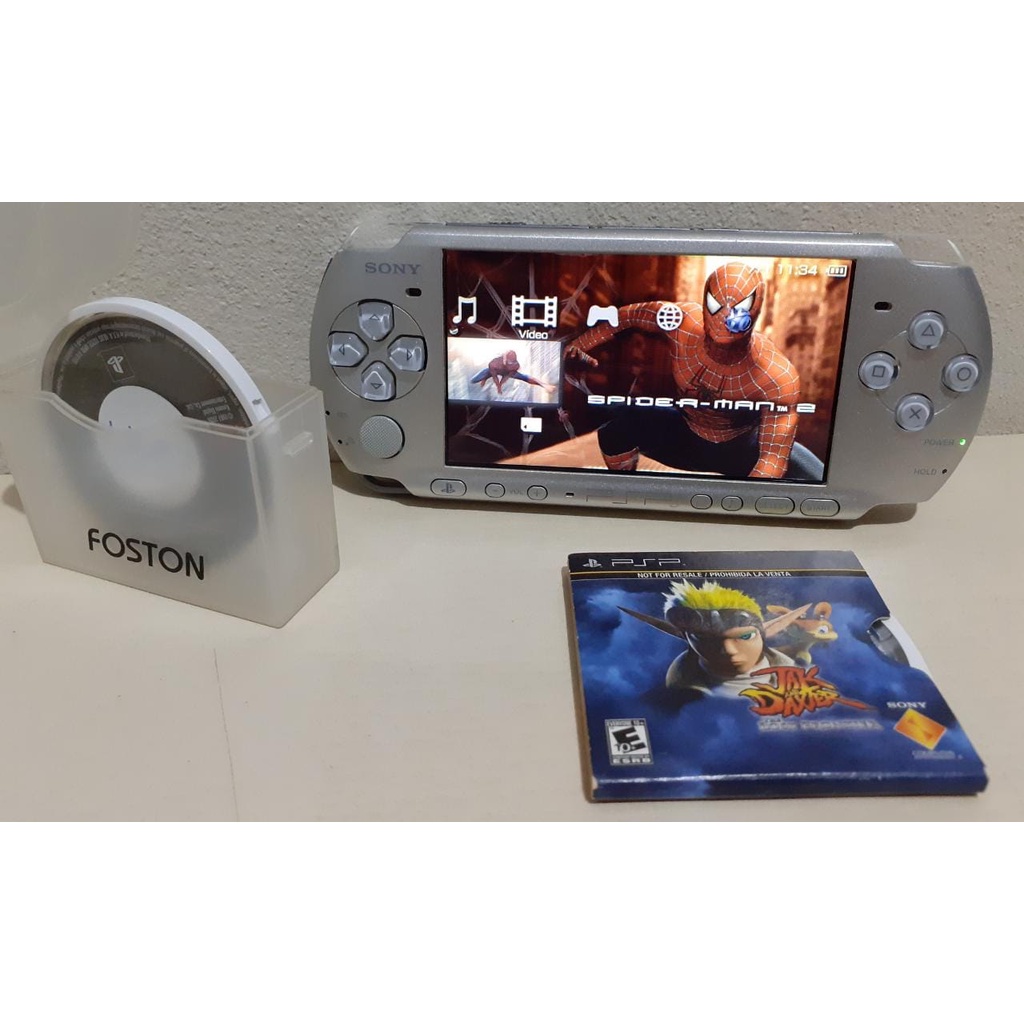 Psp Portatil 3001 Prata 2 Jogos 1 Filme