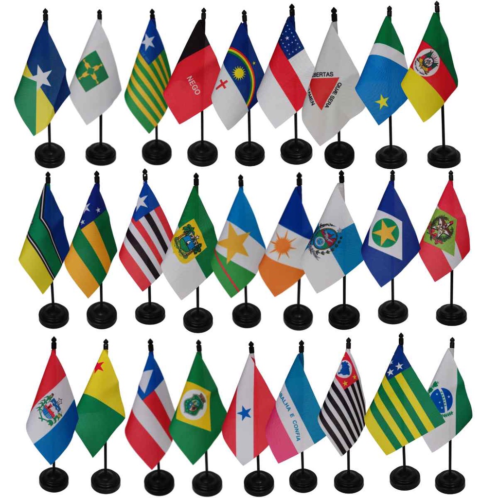 kit 26 Bandeirinha de mesa estados brasileiros e 1 DF | Shopee Brasil