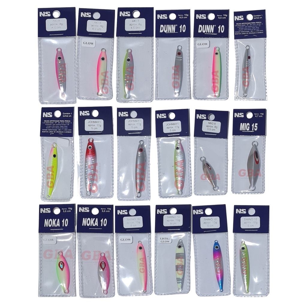 Micro Jig NS Aki Mig Johnny Hana KAZU Billy MIG 7g 8g 10g 15g 17g 25g | Shopee Brasil