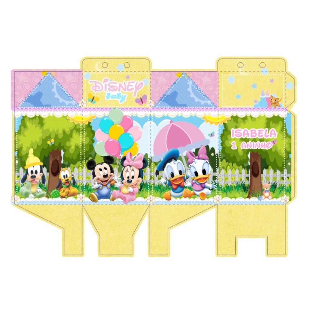 10 caixa milk personalizadas Disney Baby lembrancinha festa infantil ...
