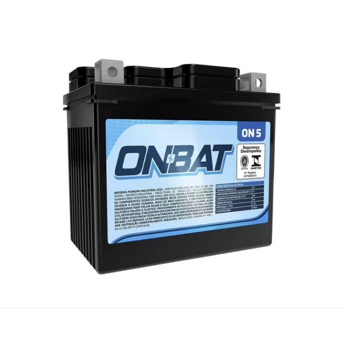 BATERIA MOTO TITAN-150/160/FAN-150/160/BROS-150/160 ONBAT 5AH | Shopee ...