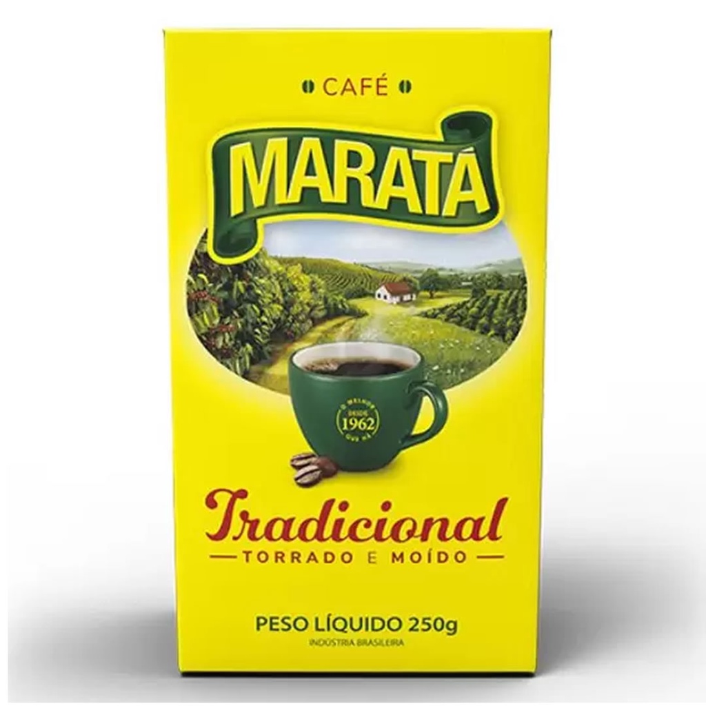 CAFE MOIDO TORRADO 250G TRADICIONAL MARATA | Shopee Brasil