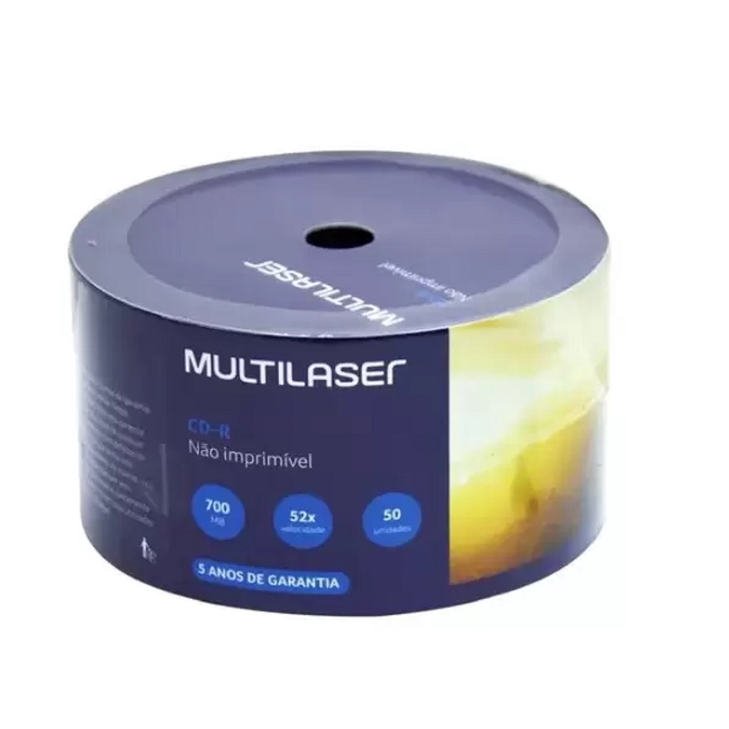100 Unidades Cd Virgem Multilaser Logo 700mb 80min | Shopee Brasil