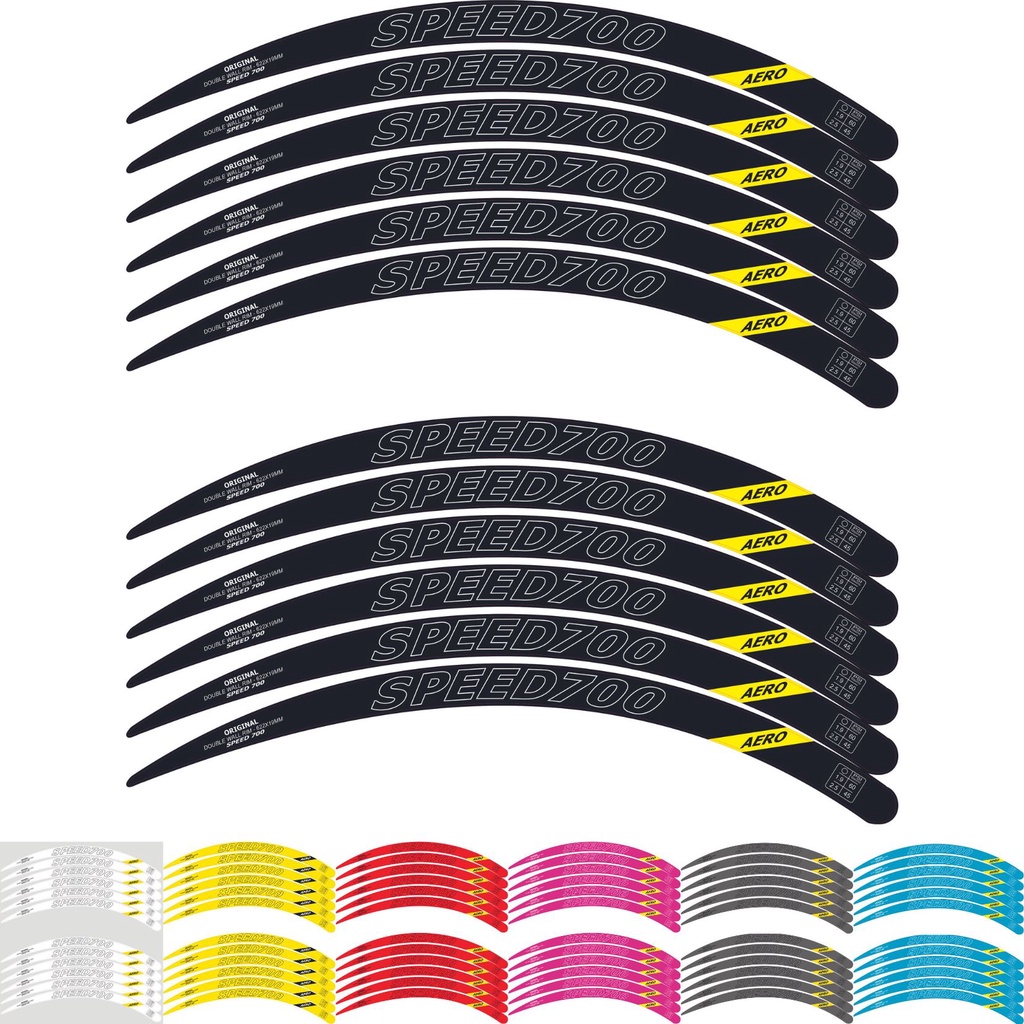 12 Adesivos Aro Speed 700 kit para 2 rodas bicicleta cores | Shopee Brasil