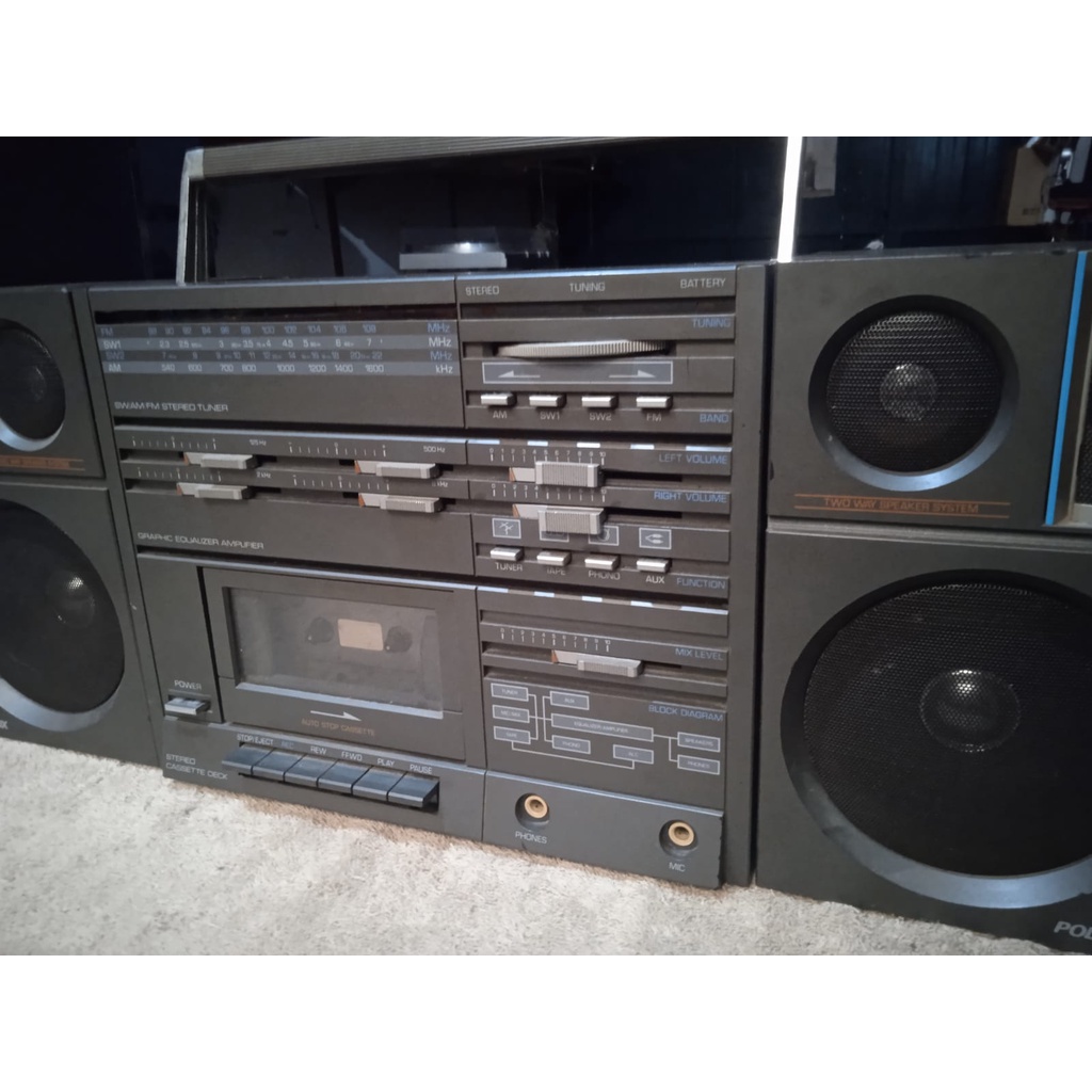 Micro System Polyvox PA-880 - Vintage - Relíquia | Shopee Brasil