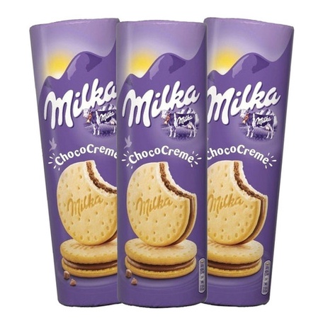 3 Biscoito / Bolacha De Chocolate Milka Choco Creme 260g | Shopee Brasil