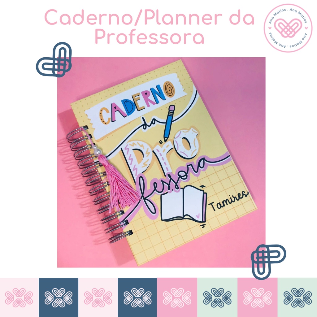 Caderno / Planner da Professora Anual - Personalizado 2025 | Shopee Brasil