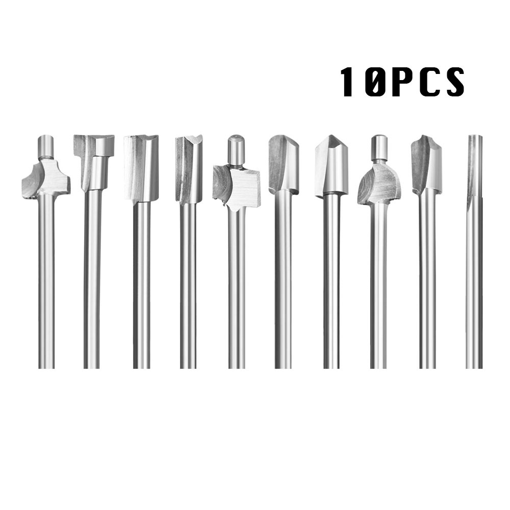 Kit 10 Fresas Corte Tupia Escariador Madeira Micro Retifica | Shopee Brasil
