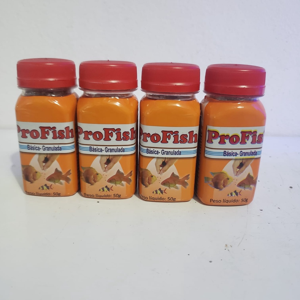kit Com 4 Ração Para Peixe Profish Granulada 50g Maramar | Shopee Brasil