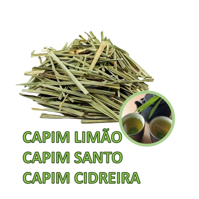 Capim Limão, Capim Santo, Capim Cidreira - 120, 250, 500 g | Shopee Brasil