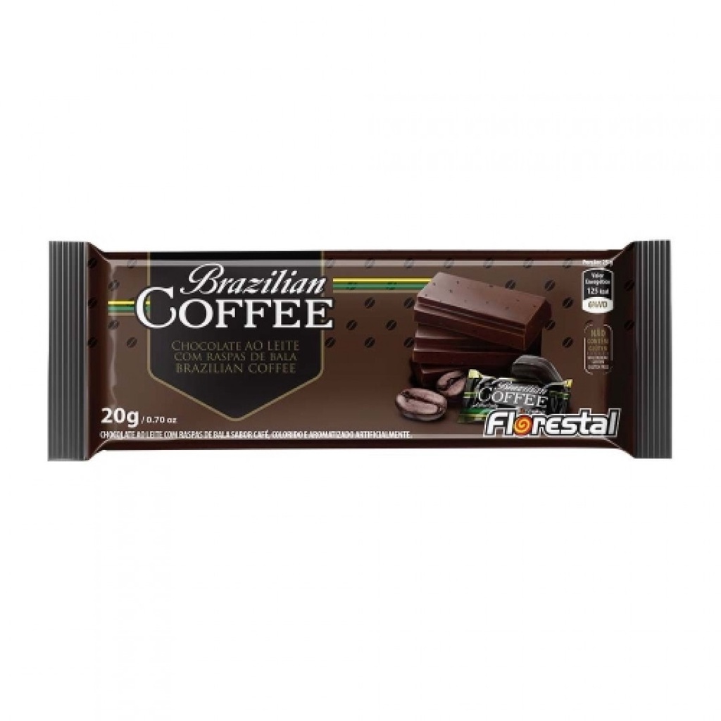 Barra Chocolate Bala Brazilian Coffee Florestal 20g | Shopee Brasil