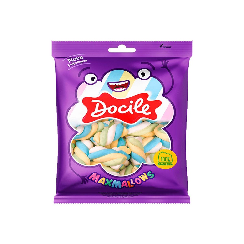 Marshmallow Twist Color 3 Azul Branco Amarelo Verde 250g - Docile ...