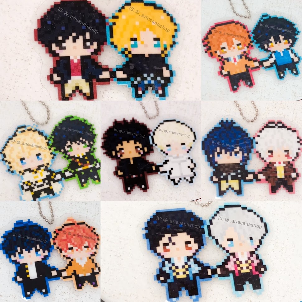 Chaveiro plastificado Casais Chibi Anime BL - Variados ( Banana Fish ...