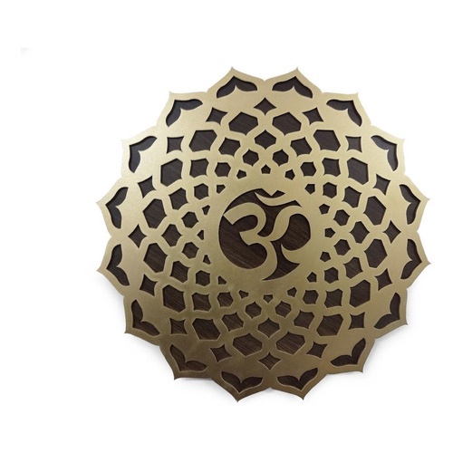 Quadro Om Chakra Coronal Mandala De Parede (60cm) | Shopee Brasil