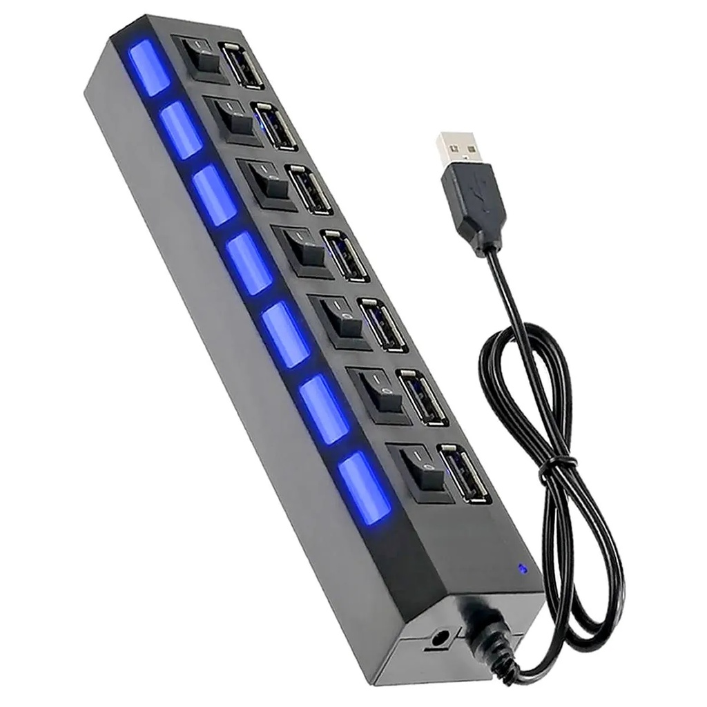 Hub Usb 2 0 De 7 Portas Extensor Ultra Rapido Usb Para Pc Computador