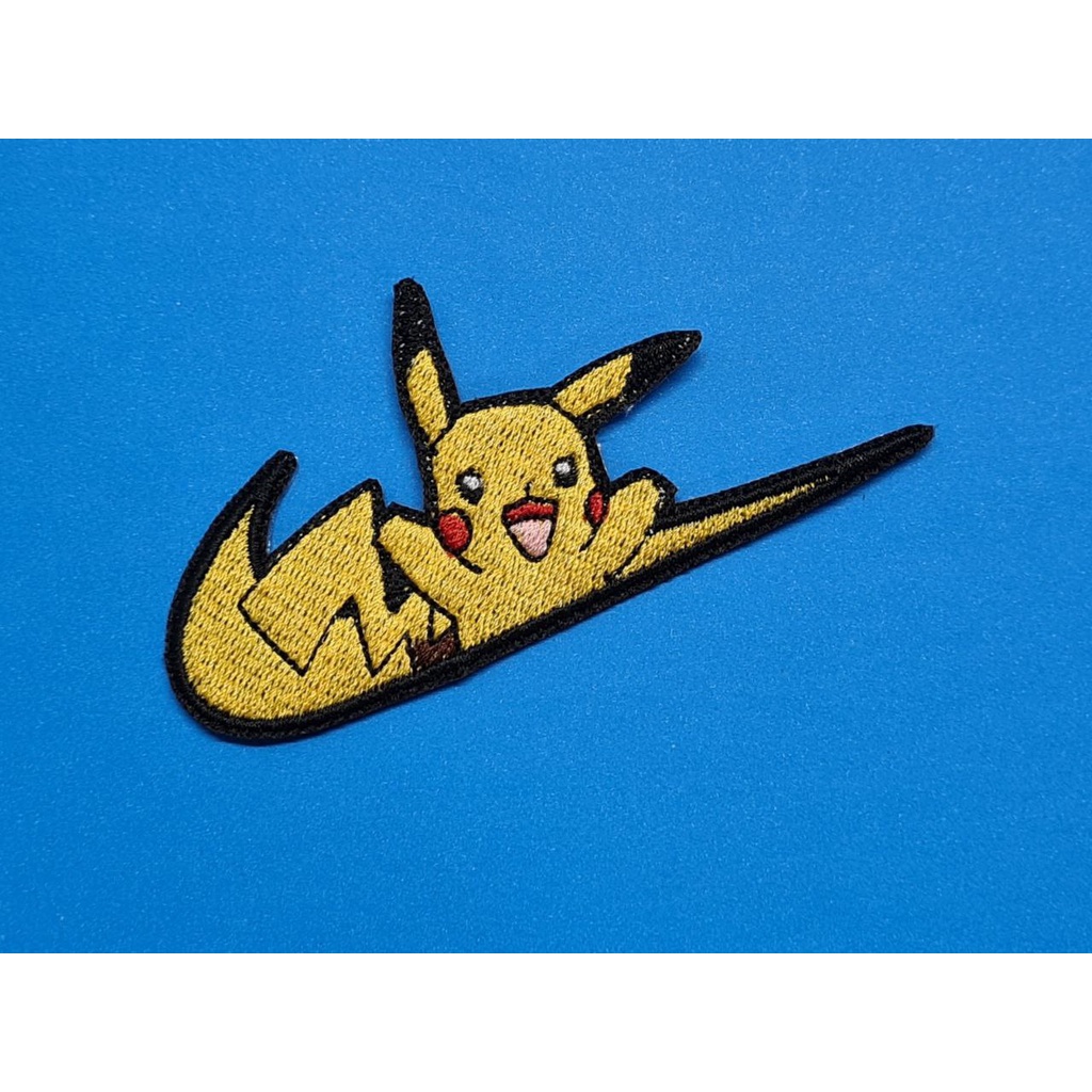 Aplique Bordado Pikachu logo marca Nik -5cm x 10cm | Shopee Brasil
