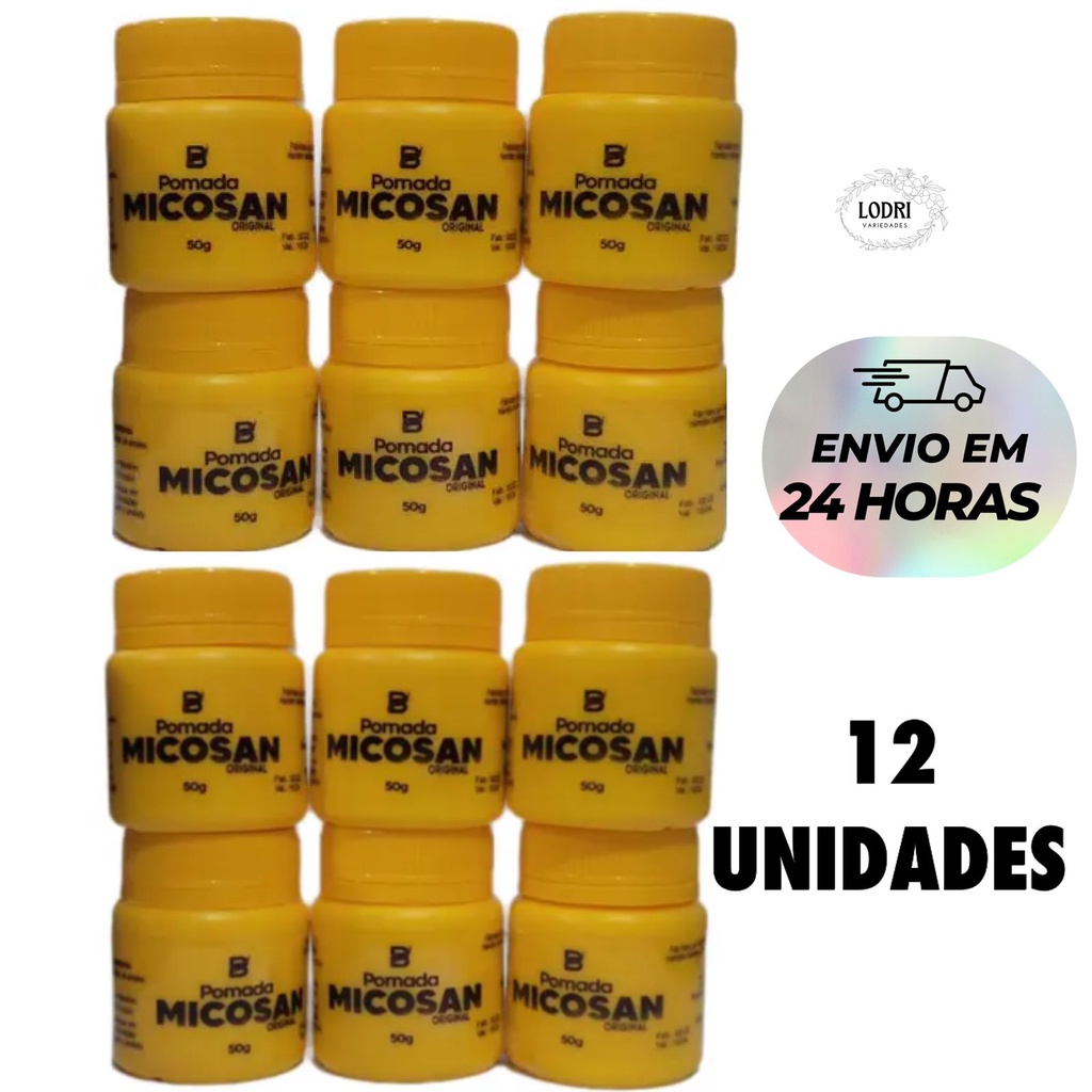 Pomada Micosan Original 50g Kit 12 unidades Clareador de manchas ...