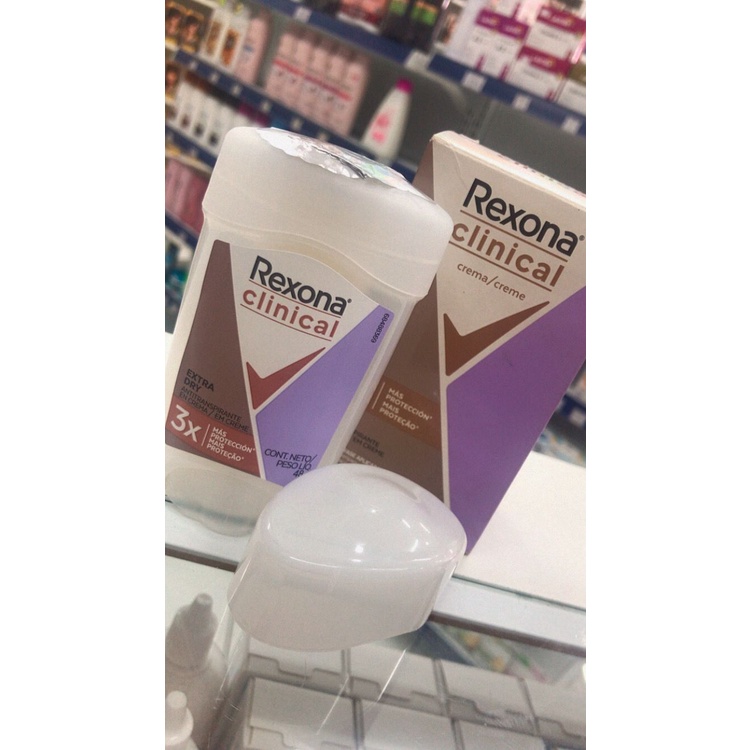 DESODORANTE REXONA CLINICAL CREME EXTRA DRY 3X + PROTEÇÃO 48G | Shopee ...