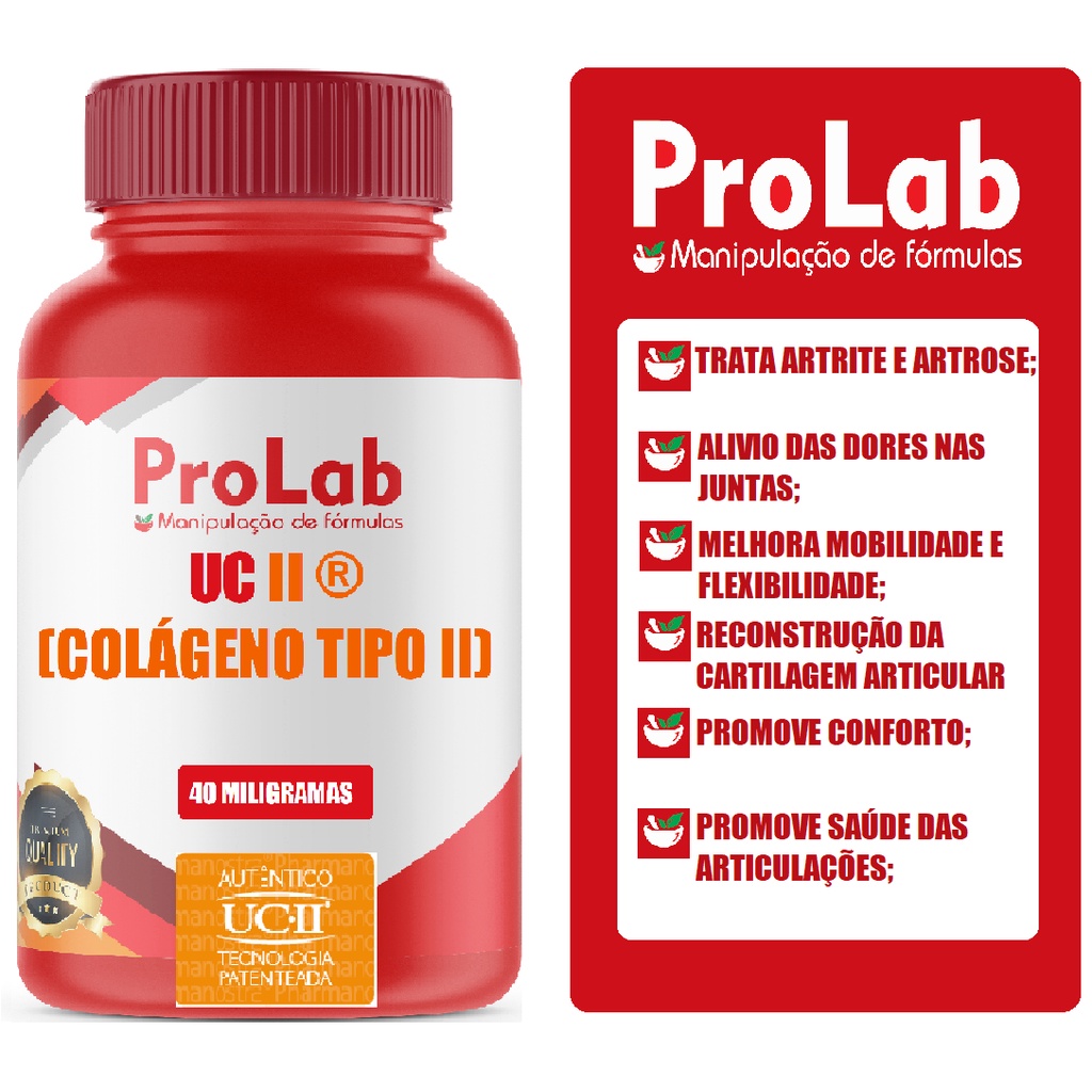 Uc-2 40 Mg (colágeno Tipo 2) Com 90 Cápsulas - Autêntico - Envio Imediato | Shopee Brasil