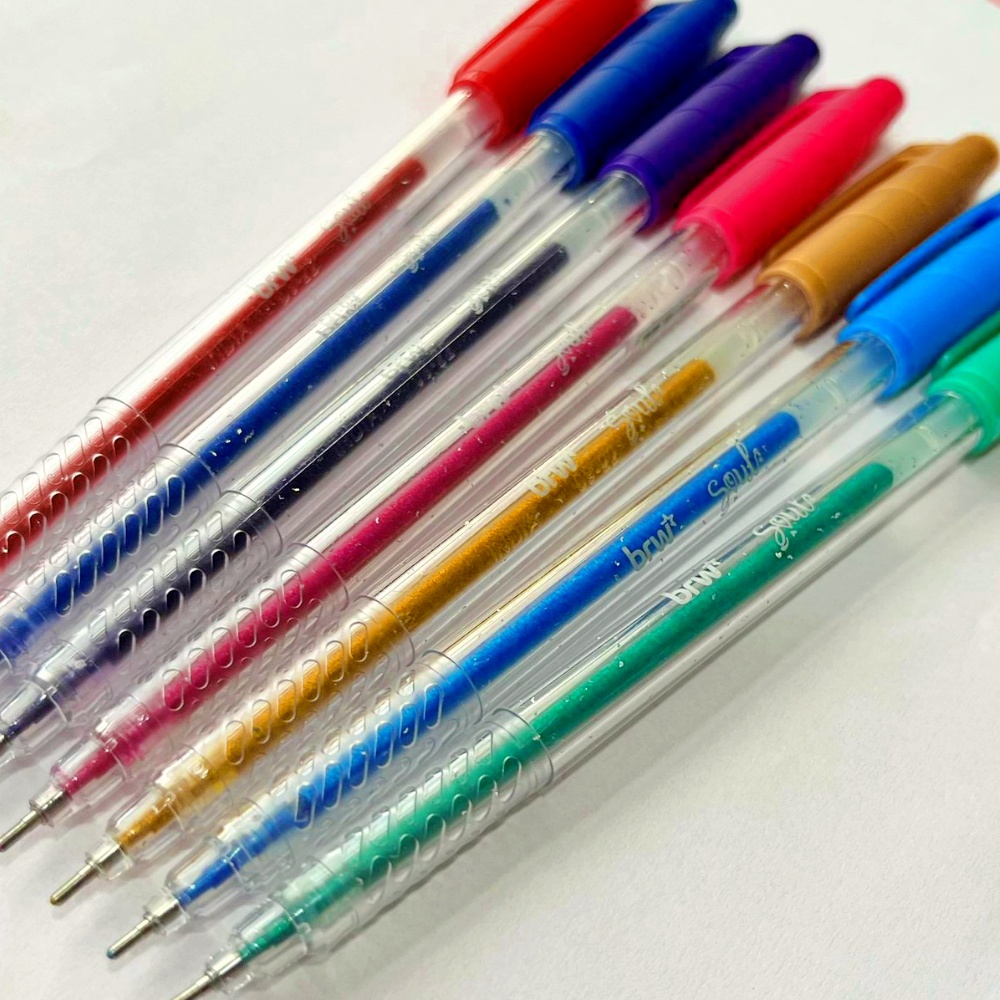 Caneta Esferográfica BRW Gel Glitter 1.0mm | Shopee Brasil