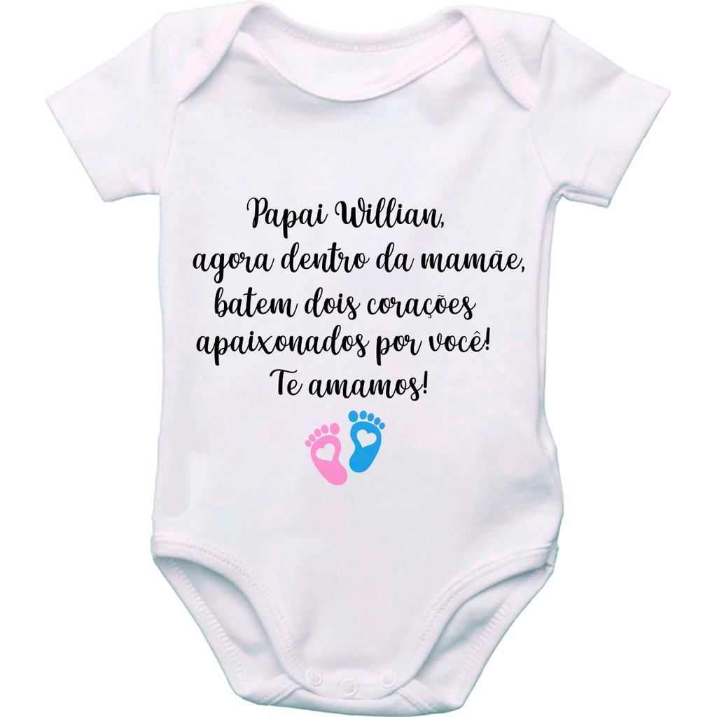 Body De Bebê Personalizado Frases Agora Dentro Da Mamãe Batem Gb0457