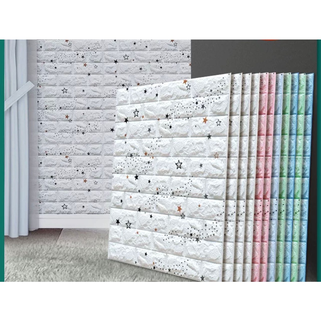 Kit 15 unidades Placa 70x77 cm 3D Auto Adesivo Decorativas ...