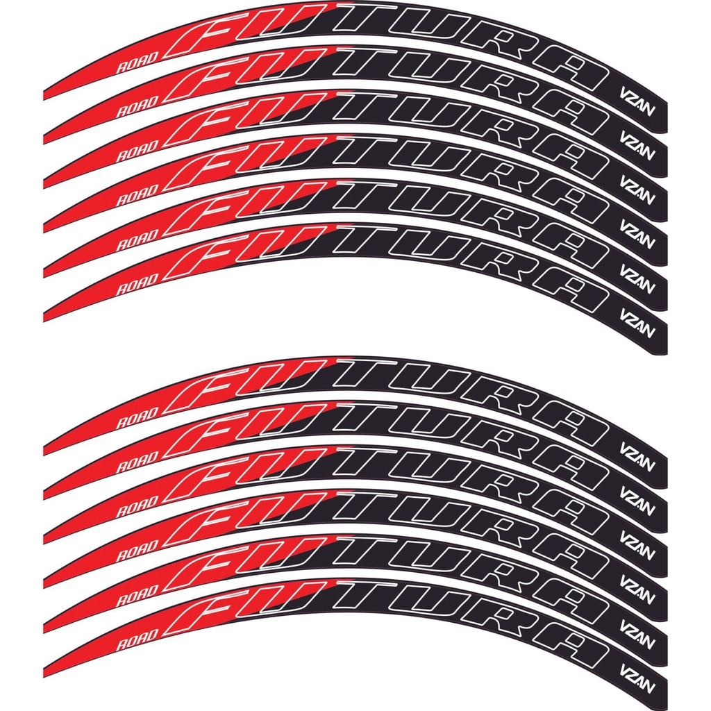 12 Adesivos para Aro de Bicicleta 29 Futura Freio A Disco e V-Brake kit ...