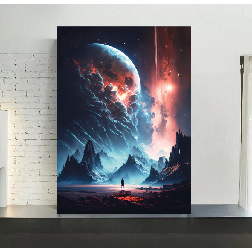 Quadro de mdf poster moldura, Paisagem, Universo | Shopee Brasil