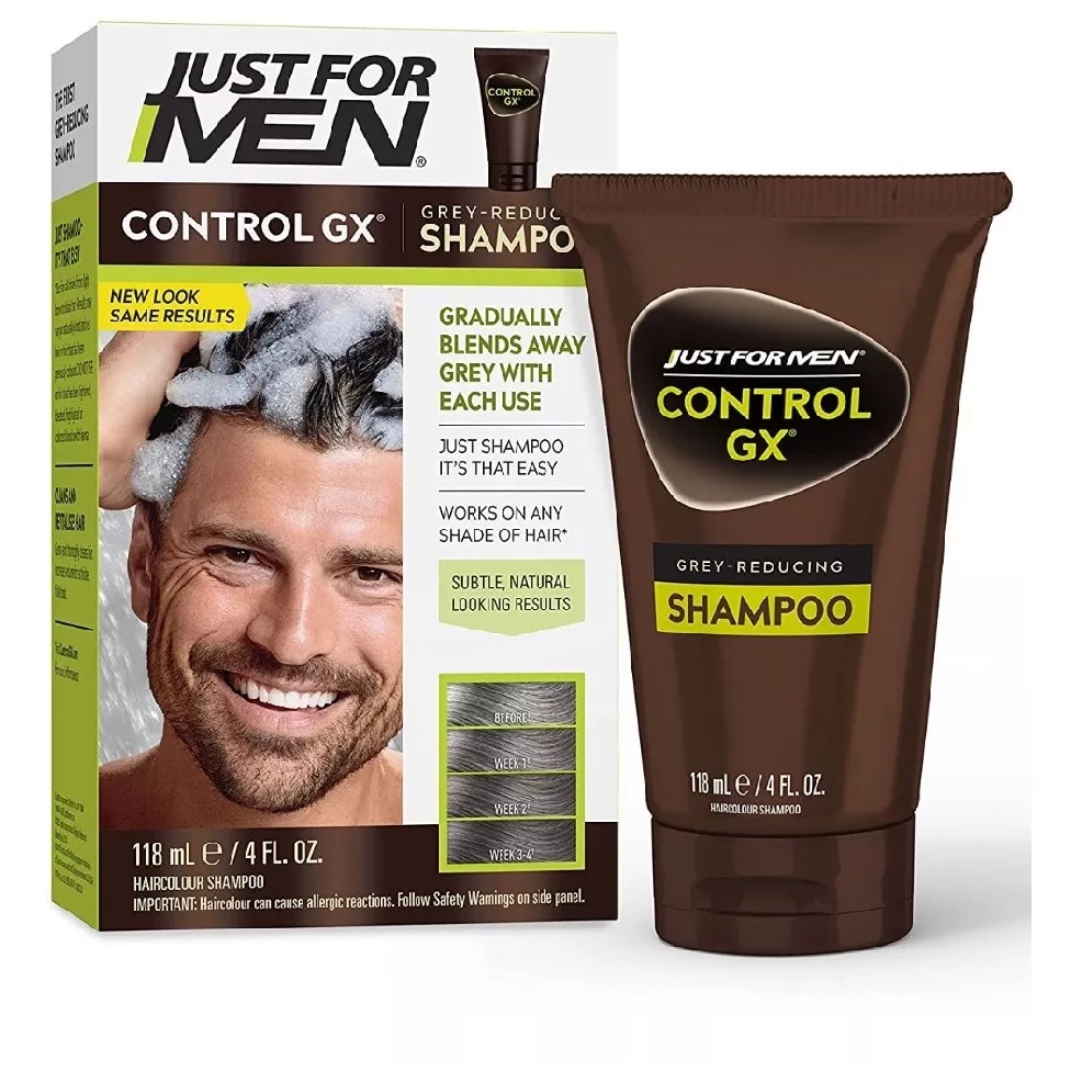 Control Gx Shampoo Redutor De Cinza Just For Men 118 Ml | Shopee Brasil