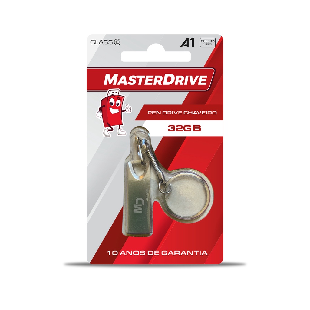 Pendrive 32GB Tipo Chaveiro MasterDrive Premium Original | Shopee Brasil