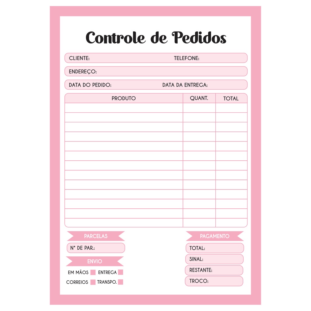 2 Blocos de Pedido - 100 folhas 10x14 | Shopee Brasil