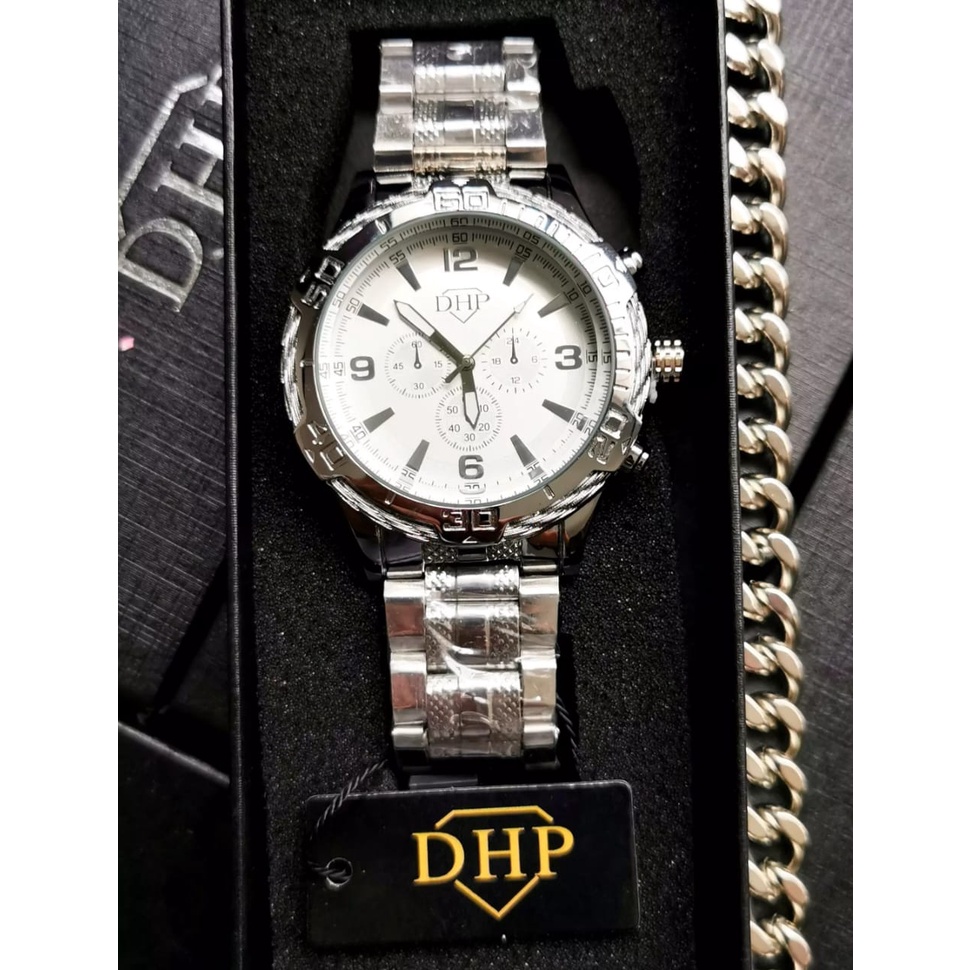 Relógios DHP Masculino com caixa e pulseira | Shopee Brasil