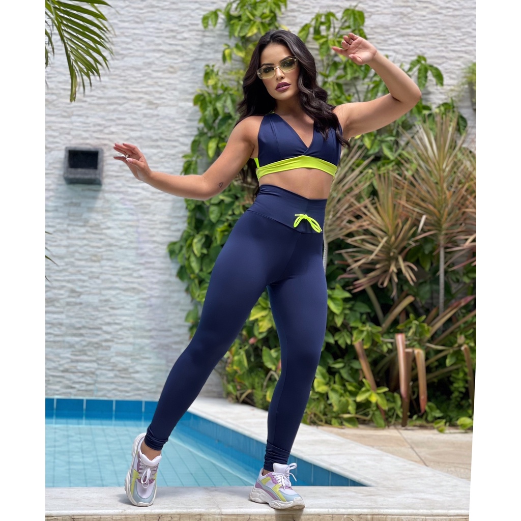 Conjunto em suplex de poliamida Premium | Shopee Brasil
