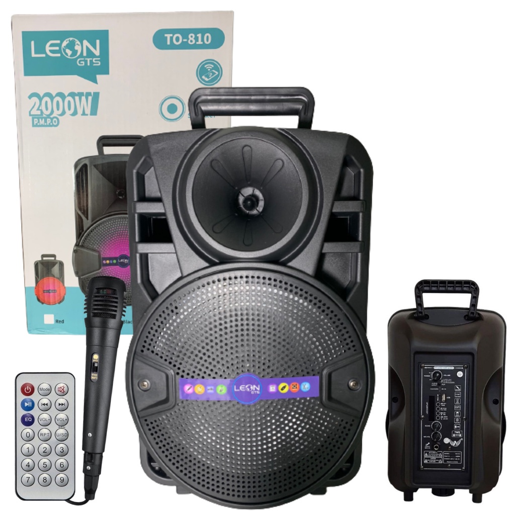 Caixa De Som 2000W (pmpo) Amplificada USB Bluetooth Com Microfone e ...