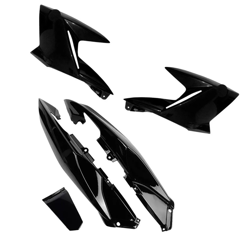 Kit Carenagem Rabeta Aba Tanque Fazer 250 Preto 2011 À 2015 | Shopee Brasil