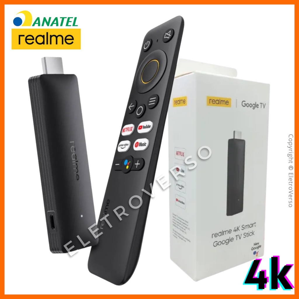 Realme Tv Stick 4k Global Original 2GB Ram Google Android | Shopee Brasil